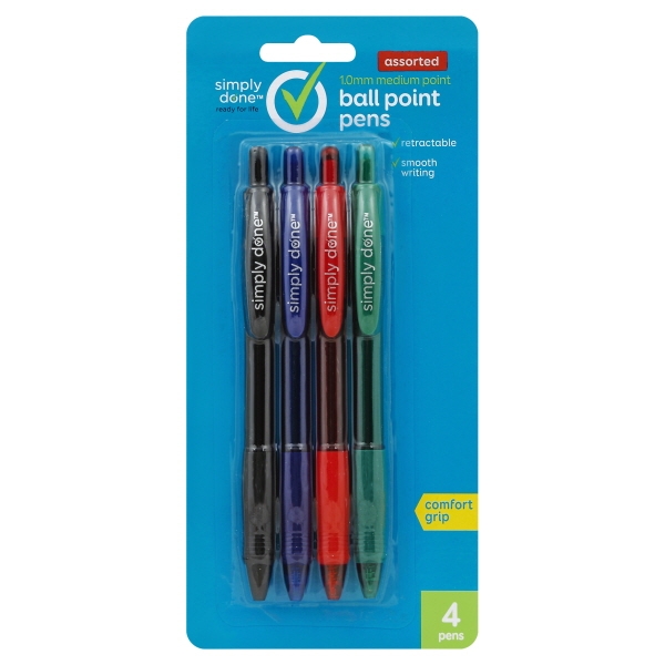 Simply Done Retractable Ball Point Pens Assorted Colors | Products ...