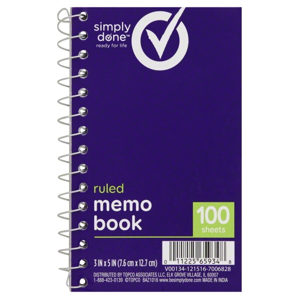 Simply Done Memo Book Ruled 3x5 | Products | Lowes Foods To Go - Local ...