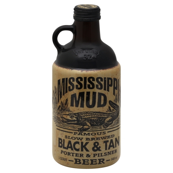 Mississippi Mud Black & Tan Porter & Pilsner Beer 1 Quart Jug Bottle ...